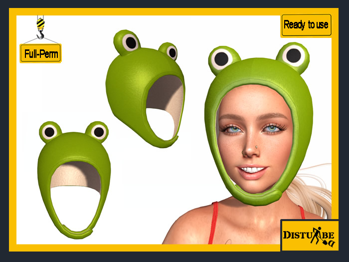 Second Life Marketplace Disturbed Kawaii Cute Frog Plush Hat